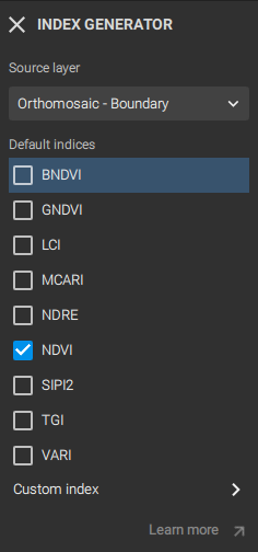 My first vegetation index map - PIX4Dfields